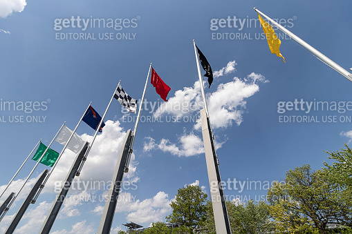 The seven racing flags at Indianapolis Motor Speedway. IMS ran the Indy ...