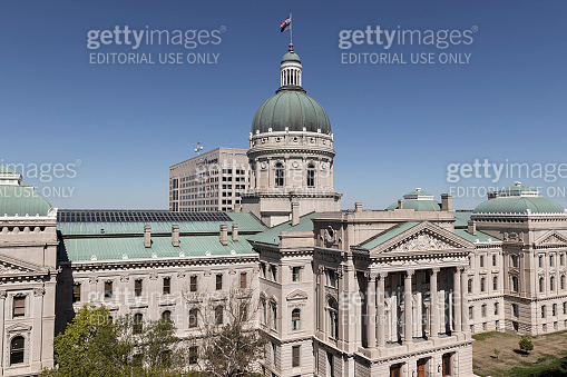 Indiana State House and Capitol Dome. It houses the Governor, Assembly ...