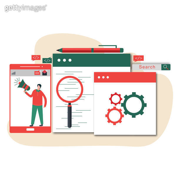 Coding and programming concept with isometric illustration of laptop ...