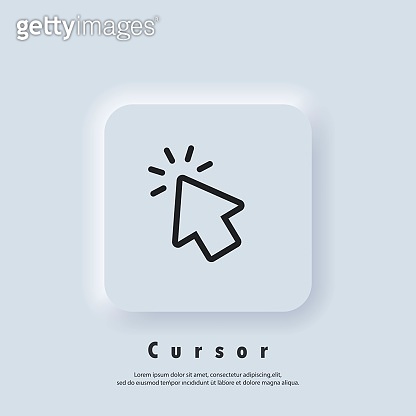 Pointer icon logo. Cursor sign. Click icon. Computer mouse, cursors, pointing. Arrow and wait ...