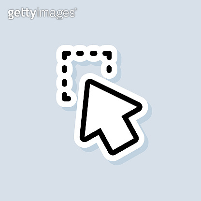 Pointer icon sticker. Cursor sign. Click icon. Computer mouse, cursors ...