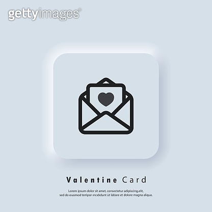 Greeting card icon. Gift card logo. Valentines Day greeting card. Love ...