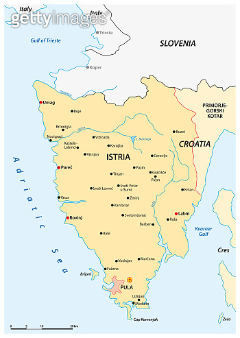 Vector map of the Croatian peninsula, Istria (1322970915) 일러스트, 무료 일러스트 ...