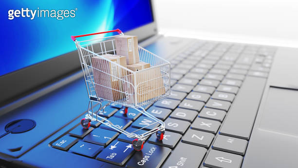 e-commerce. buying goods over the Internet. global network. digital ...