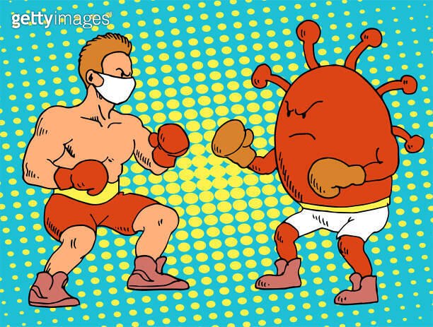 Human fight against the covid-19 virus 이미지 (1305861602) - 게티이미지뱅크