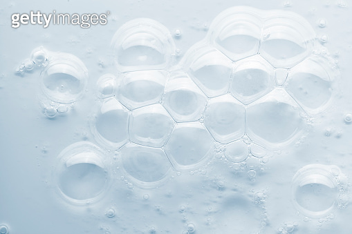 Liquid transparent white cool blue gel or oil essence serum emulsion ...