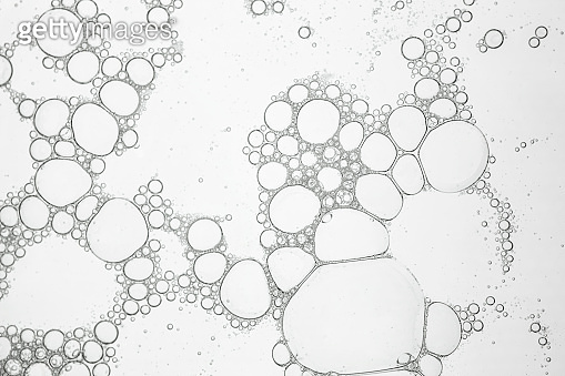 Cosmetic gel or cleansing foam gray lotion emulsion bubbles cream multi ...