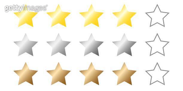 Star review rating vector icons. Collection of stars for different ...