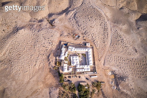 Nabi Musa site and mosque at Judean desert, Israel. Tomb of Prophet ...