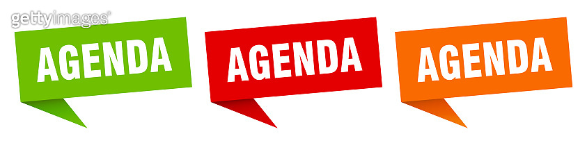 agenda banner. agenda speech bubble label set. agenda sign 이미지 ...