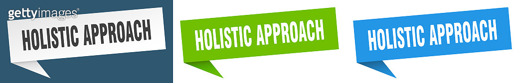 holistic approach banner sign. holistic approach speech bubble label ...