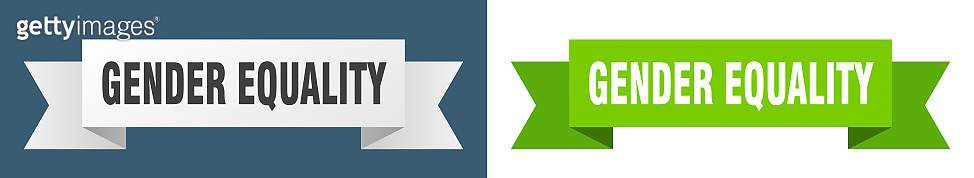 gender equality ribbon. gender equality isolated paper sign. banner ...