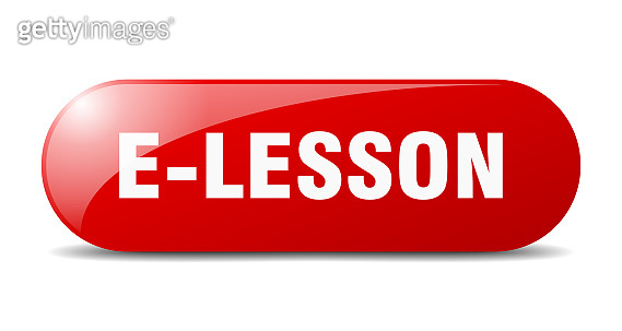 e-lesson button. sticker. banner. rounded glass sign (1298636292) 일러스트 ...