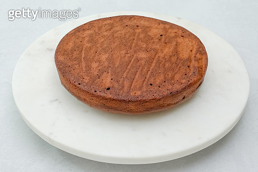 Cake from oven close up. Step by step chocolate cake recipe ...