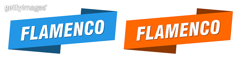 flamenco banner. flamenco ribbon label sign set 이미지 (1307561068) - 게티이미지뱅크