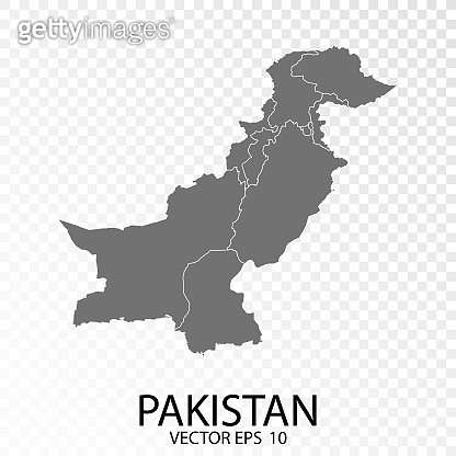 Transparent - High Detailed Grey Map of Pakistan 이미지 (1311122973) - 게티이미지뱅크