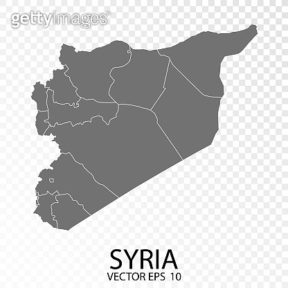Transparent - Grey Map of Syria. 이미지 (1311627426) - 게티이미지뱅크