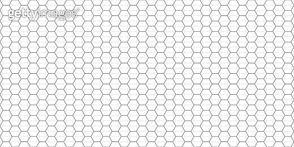 Hexagons abstract grid background. Grey hex pattern with subtle ...