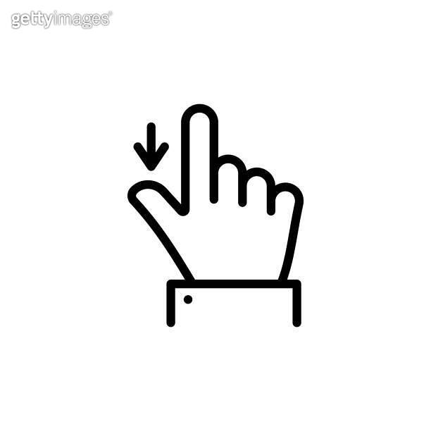 Backhand index pointing down Isolated Vector Icon. Backhand index ...