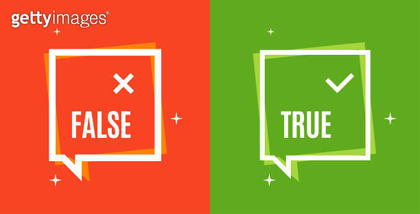 True or False Check Mark in Square Speech Bubbles Shapes Set. Vector ...