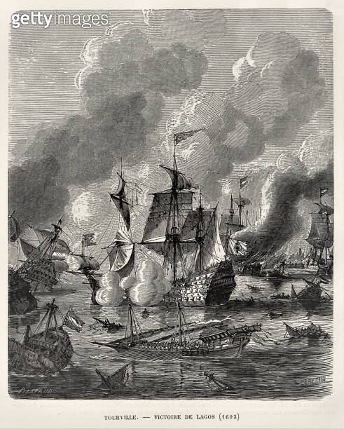 French Victory at Battle of Lagos 1693, Nine Years' War, 17th Century ...