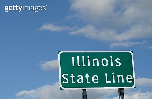 State Line Sign to Illinois, USA 이미지 (1357882062) - 게티이미지뱅크