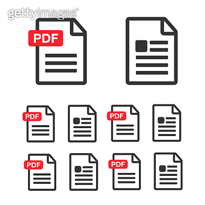 PDF Document icon set. File Icons. PDF file download icon (1299061577 ...