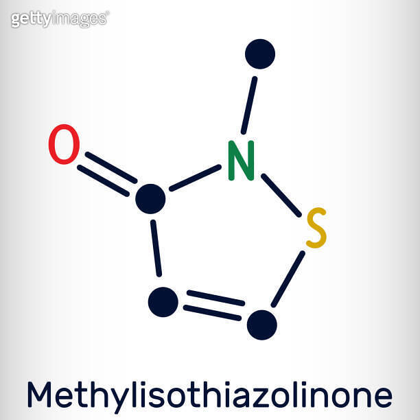 Methylisothiazolinone, MIT, MI molecule. It is preservative, powerful ...