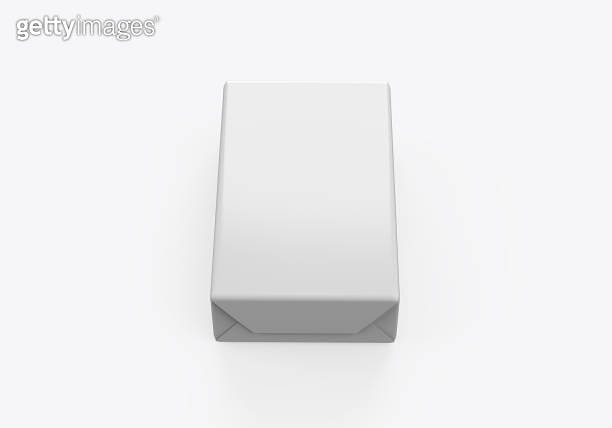 Butter block wrap box mockup on isolated white background, packaging ...