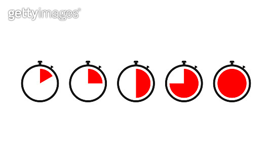 Stopwatch Icons Set Timers Icon Vector Illustration Countdown Circle Clock Counter Timer Icon
