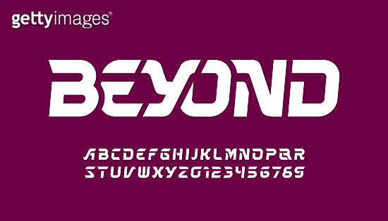 Beyond alphabet font. Dynamic letters and numbers for logo or emblem ...