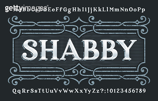Shabby alphabet font. Hand Drawn messy letters, numbers and symbols for ...