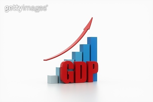 Business graph up with GDP sign 이미지 (1350330799) - 게티이미지뱅크