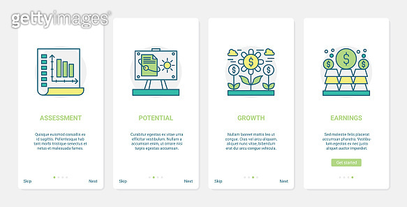 Finance income profit, earnings payment UX, UI onboarding mobile app ...