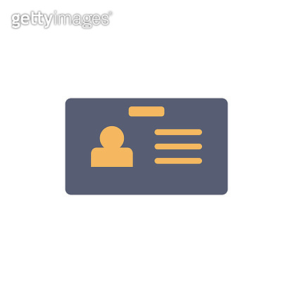 Id Card Name Tag Flat Icon Design Vector Template Illustration ...