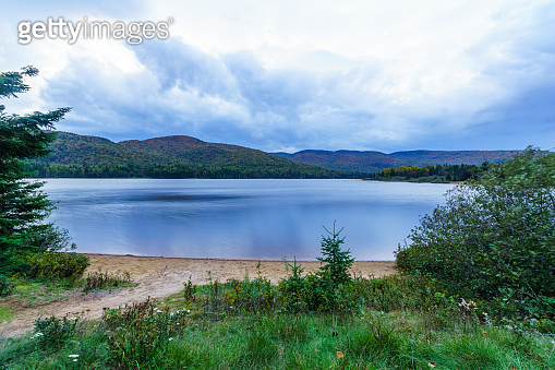 Sunset view of Monroe Lake, in Mont Tremblant National Park (1294551379 ...
