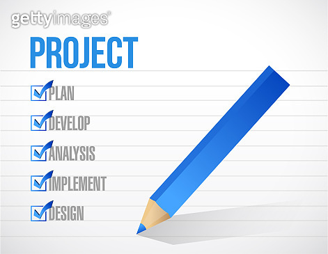 Project check mark list illustration design (1299638621) - 게티이미지뱅크