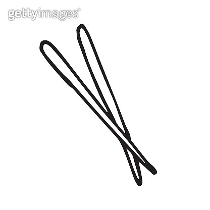vector drawing in the style of doodle. chopsticks, Chinese chopsticks ...