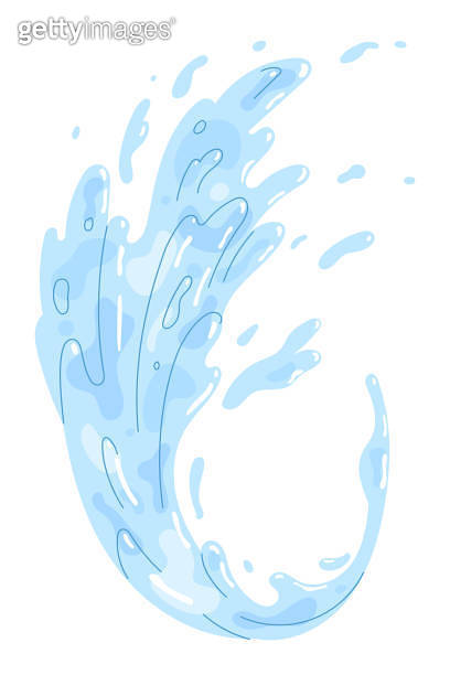 Splash of water, wave figure. Vector illustration. 이미지 (1321028877 ...
