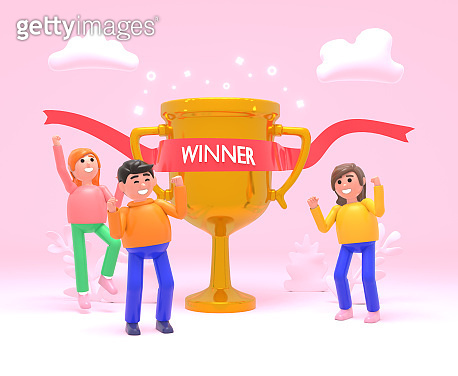 Celebrate victory, win prize, take first place (1311230191) - 게티이미지뱅크
