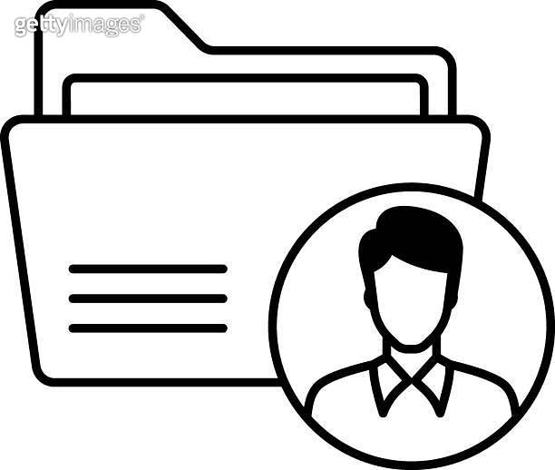 Employee Data File Vector color Icon Design, Employee Profile Folder ...