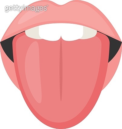 Taste buds on human tongue Concept Vector color Icon Design, Organ ...