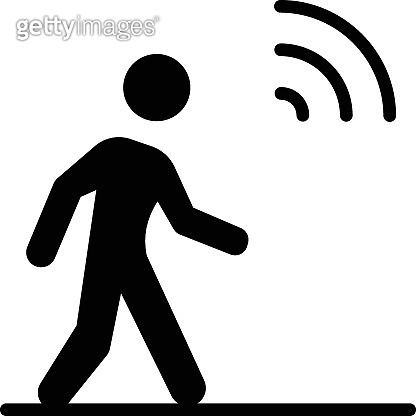 self driving car pedestrian detection Concept Vector Icon Design ...