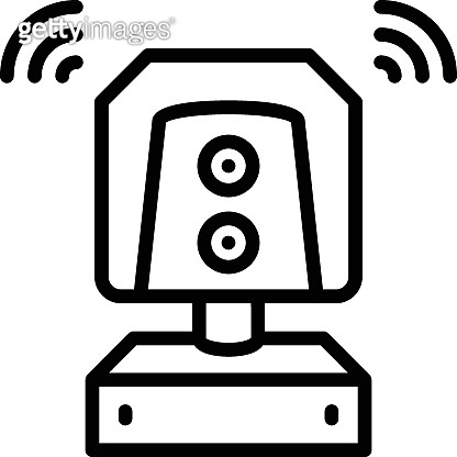 Self driving vision system Concept, Intelligent camcoder Vector Icon ...