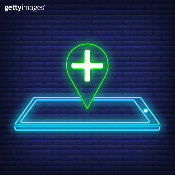 Virtual Clinic Neon Icon. Concept for Healthcare Medicine and Lifestyle ...