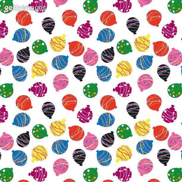 Yo-yo (water balloon) seamless pattern (1317549434) - 게티이미지뱅크