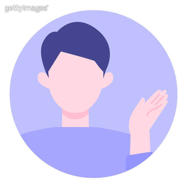 Young Man cartoon character. People face profiles avatars and icons ...