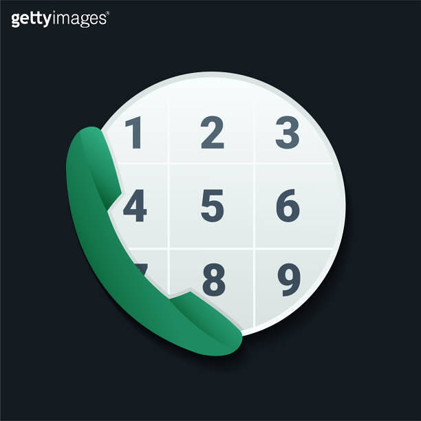 Smartphone call app icon. Dial phone, contact symbol. 이미지 (1345299609 ...
