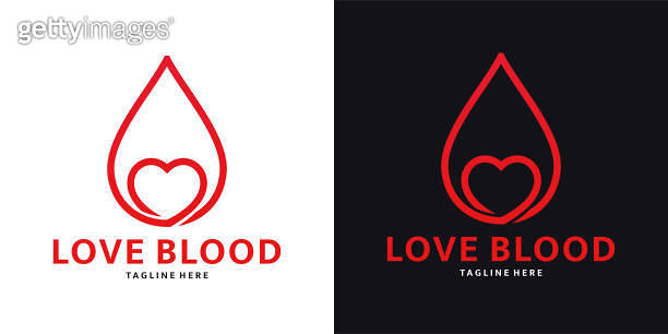 Heart blood logo. Blood love. Blood donation. 이미지 (1344550368) - 게티이미지뱅크