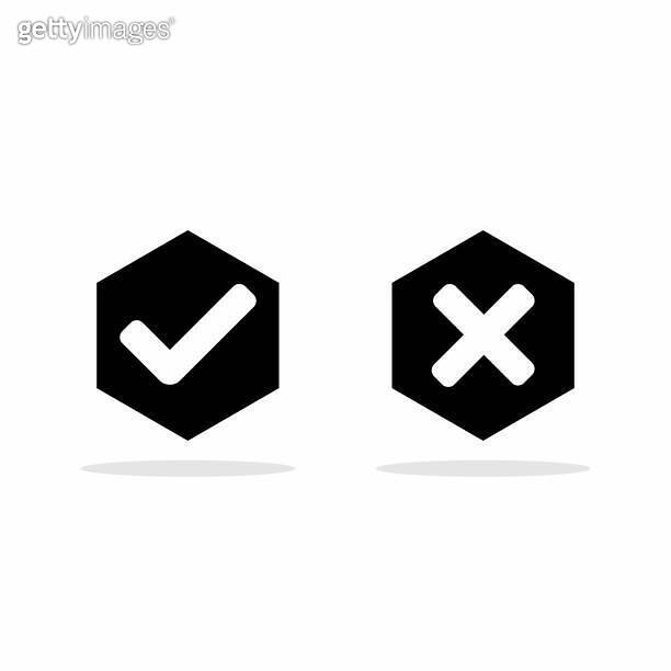 Check and wrong marks, Tick and cross marks, Accepted/Rejected ...